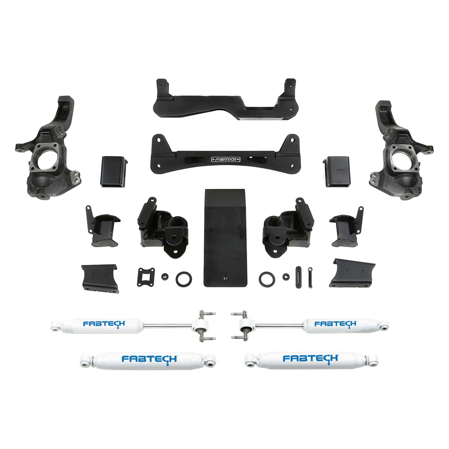 Fabtech® K1161 - 6" Raised Torsion Front and Rear Suspension Lift Kit