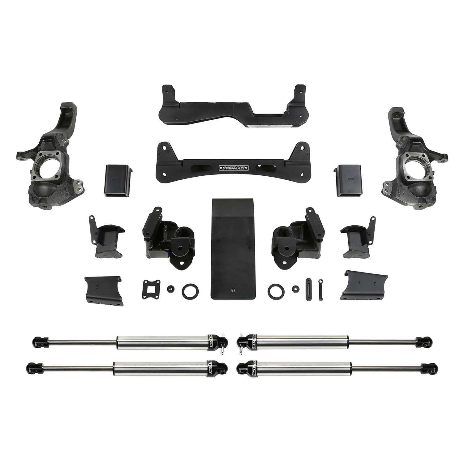 Fabtech® K1161DL - 6" Raised Torsion Front and Rear Suspension Lift Kit