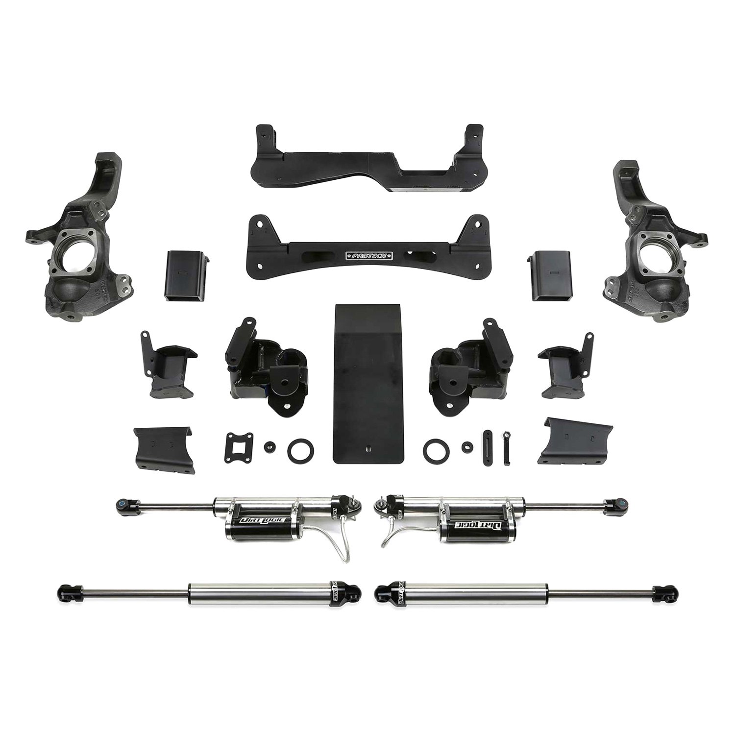 Fabtech® K1162DL - 6" Raised Torsion Front and Rear Suspension Lift Kit