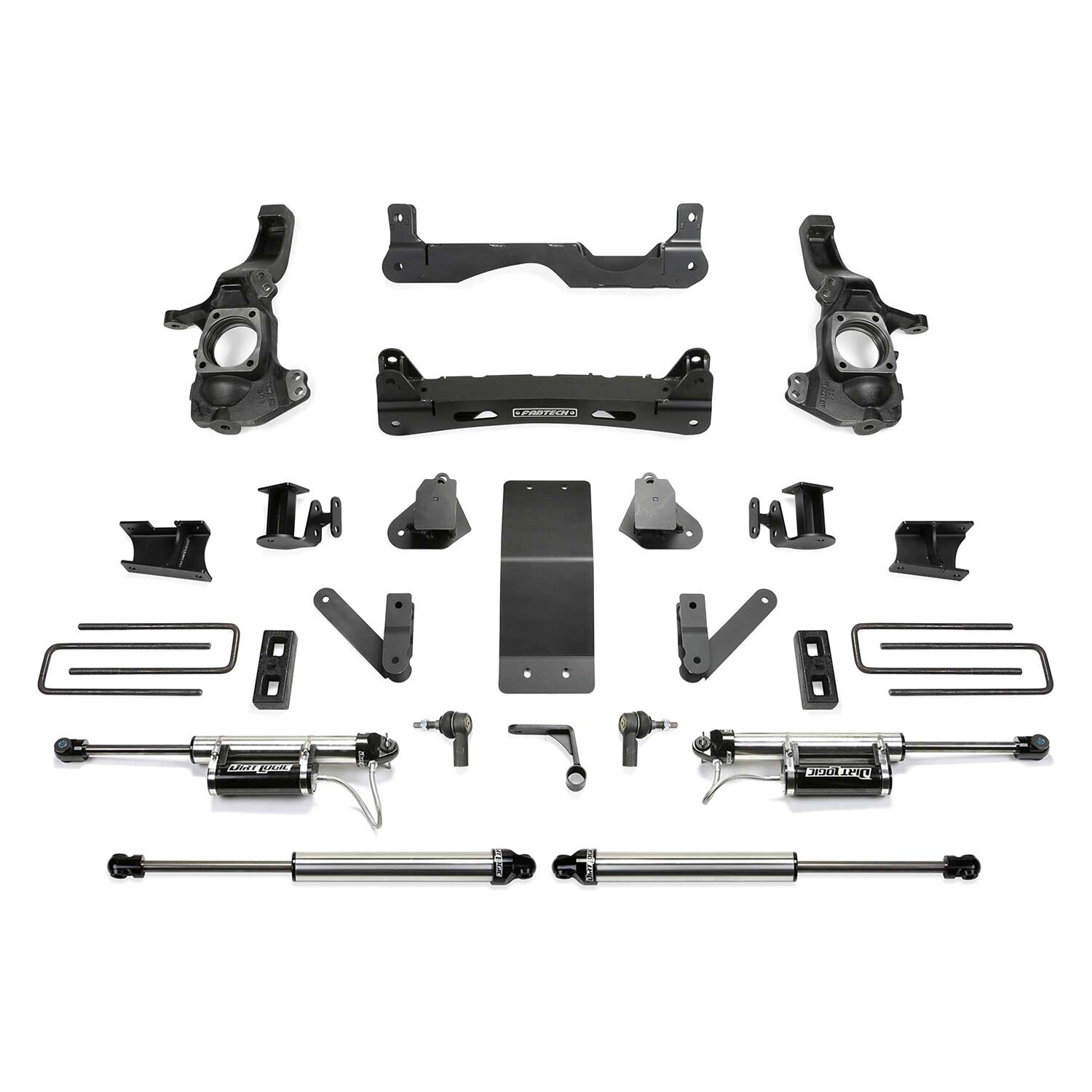 Fabtech® K1203DL - 4" x 4" Performance Front and Rear Suspension Lift Kit