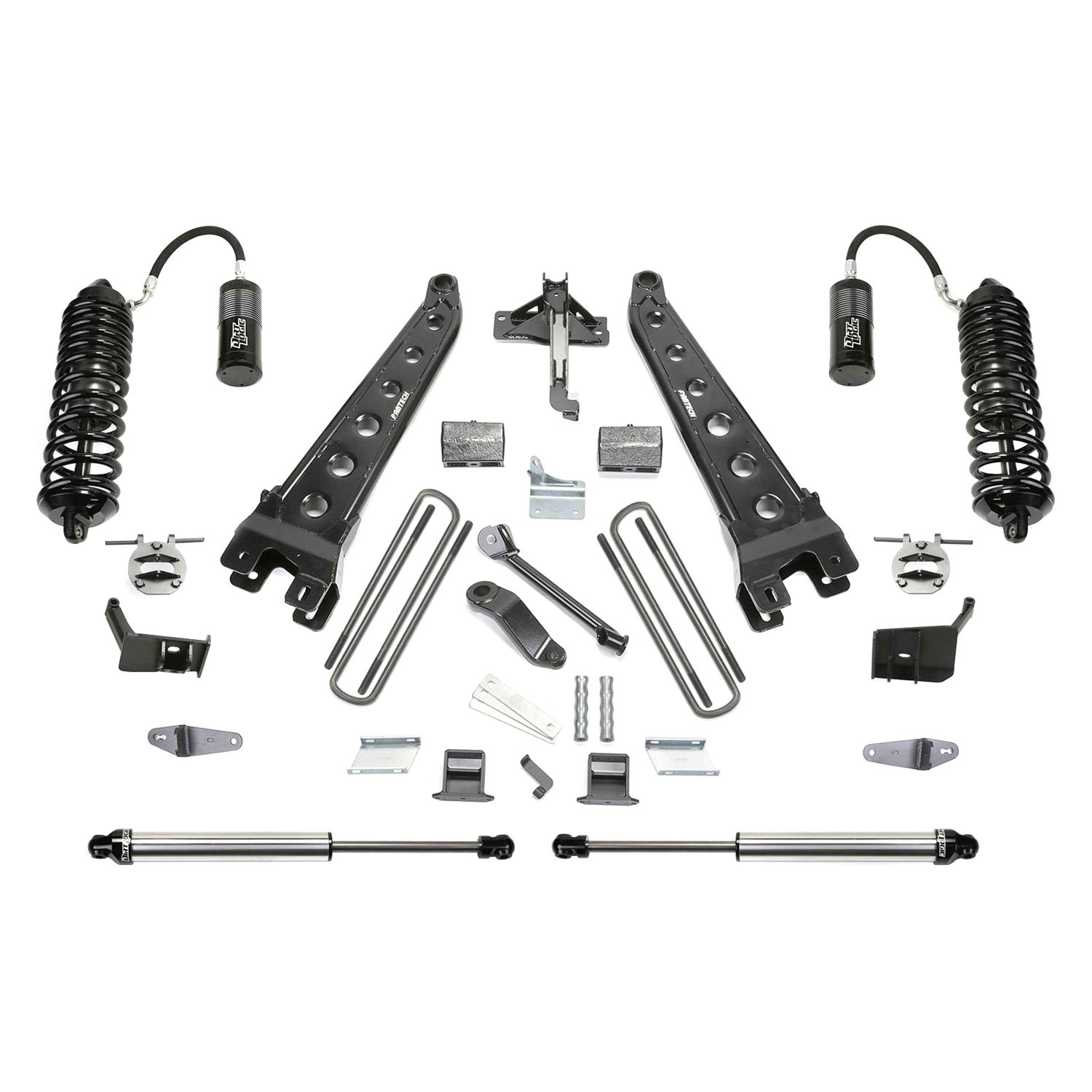 Fabtech® K2223DL - 4" x 4" Radius Arm Front and Rear Suspension Lift Kit