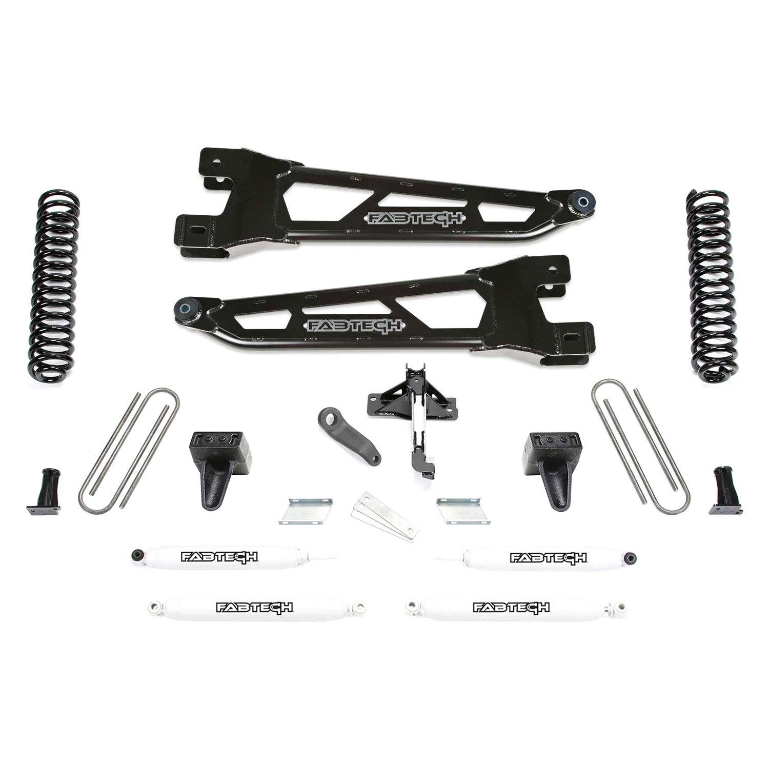 Fabtech® K2406 - 4" x 4" Radius Arm Front and Rear Suspension Lift Kit