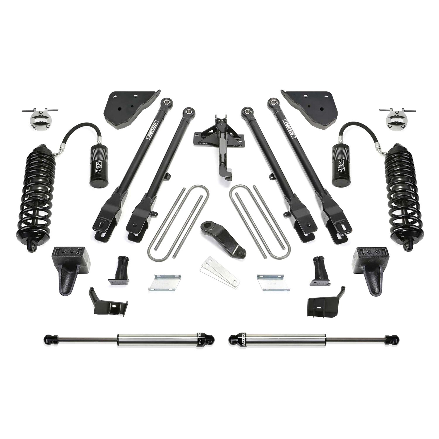 Fabtech® K2420DL - 6" x 6" 4 Link Front and Rear Suspension Lift Kit