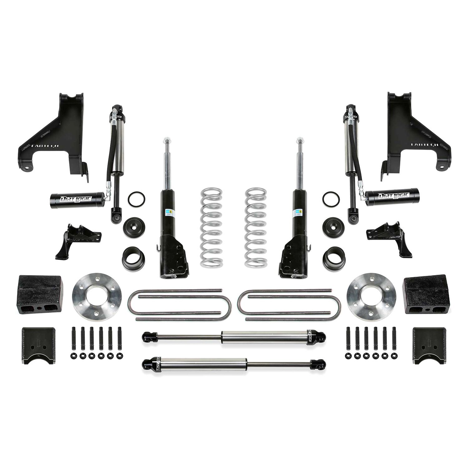 Fabtech® K9003DL - 1.5" Coil Assist Front and Rear Suspension Lift Kit