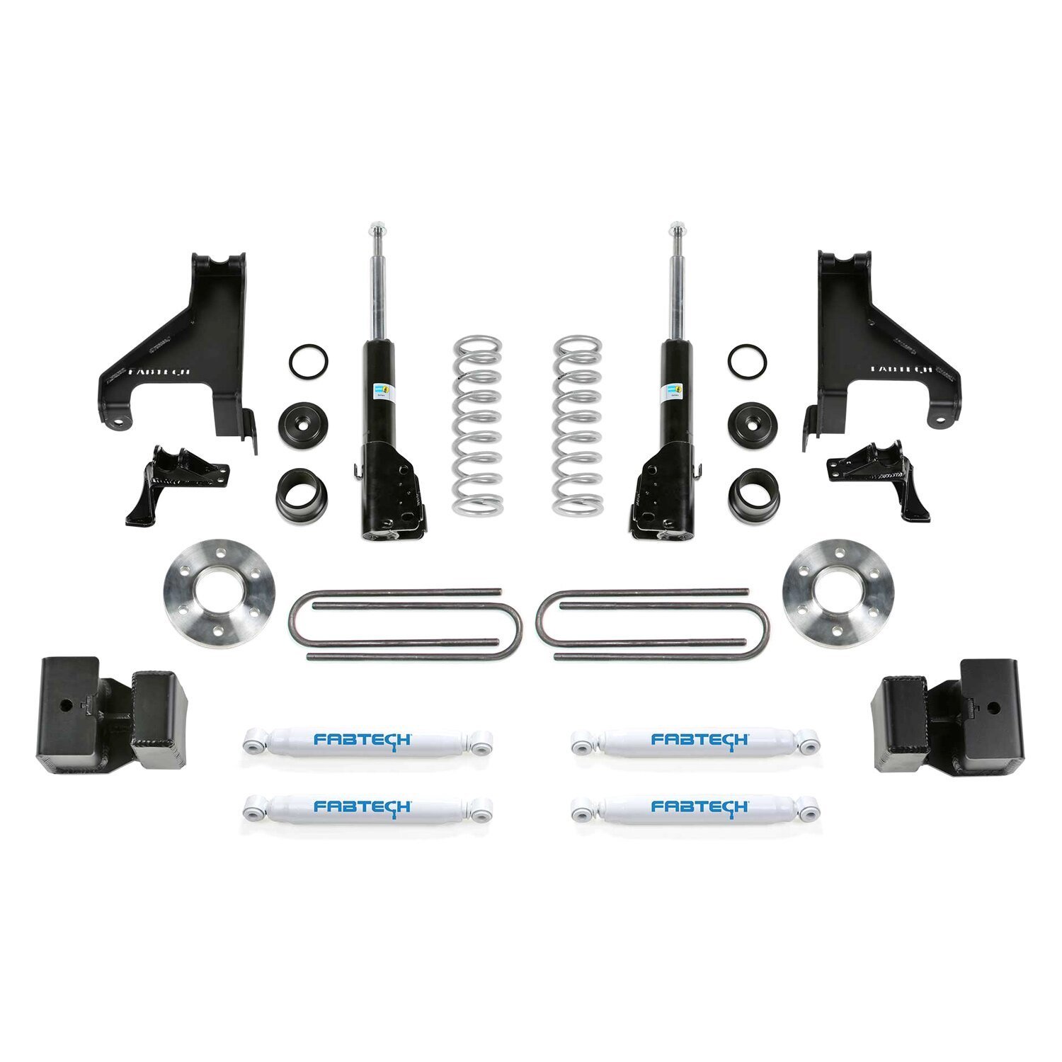 Fabtech® K9010 - 1.5" Coil Assist Front and Rear Suspension Lift Kit