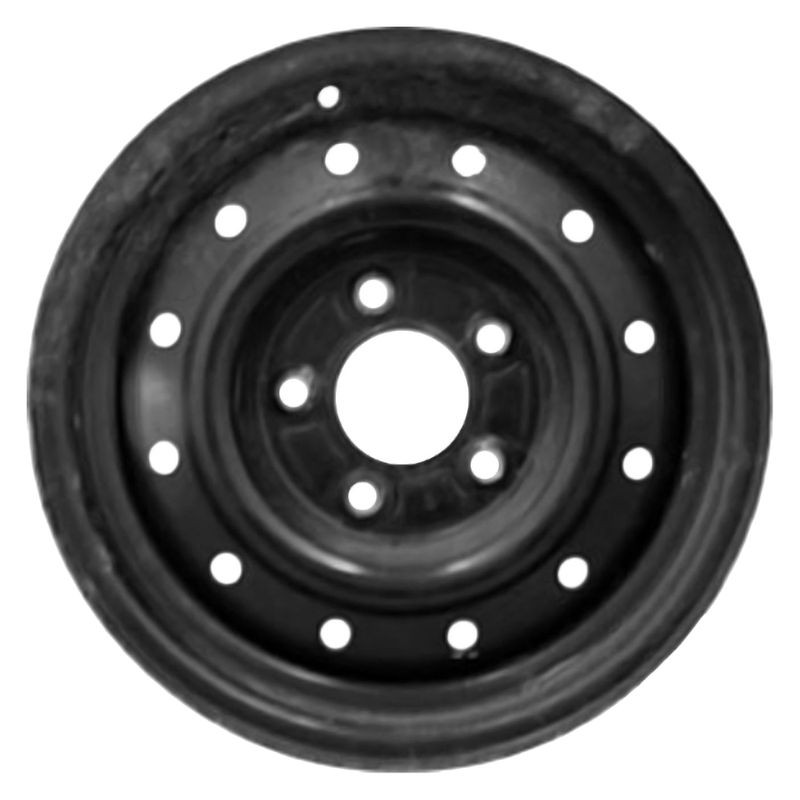 Factory Steel® STL01506U45 - 12-Hole Black 15x6 Steel Factory Wheel
