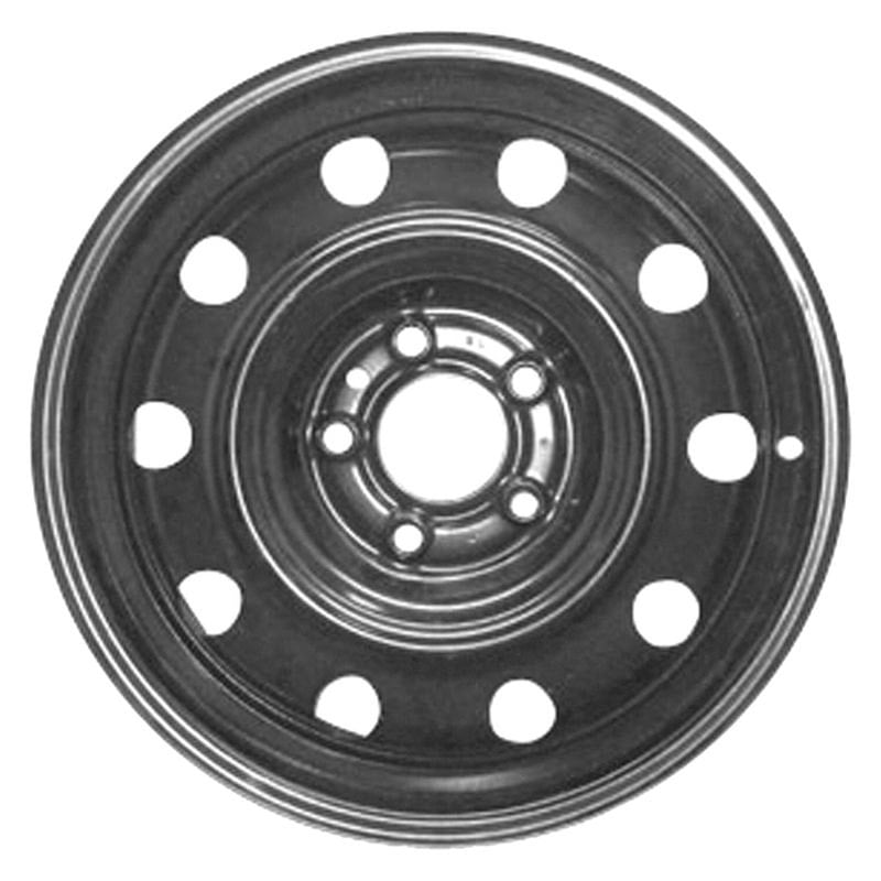 Factory Steel® STL02283U45 - 10-Slot Black 16x6.5 Steel Factory Wheel