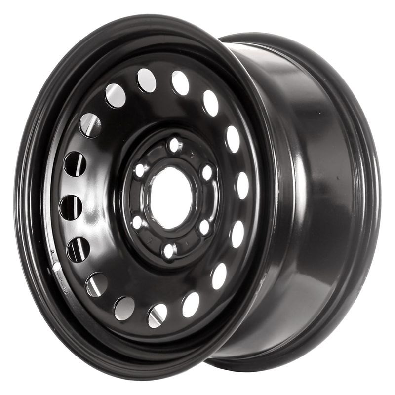 Factory Steel® STL08072U45 - 16-Hole Black 17x7.5 Steel Factory Wheel