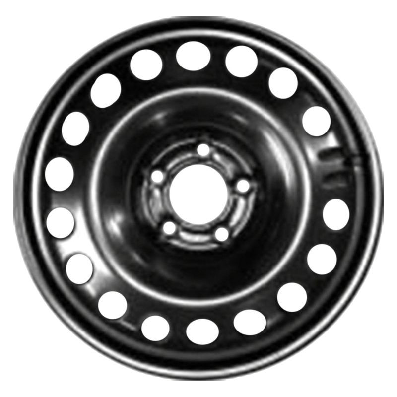 Factory Steel® STL08115U45 - 19-Slot Black 14x4 Steel Factory Wheel