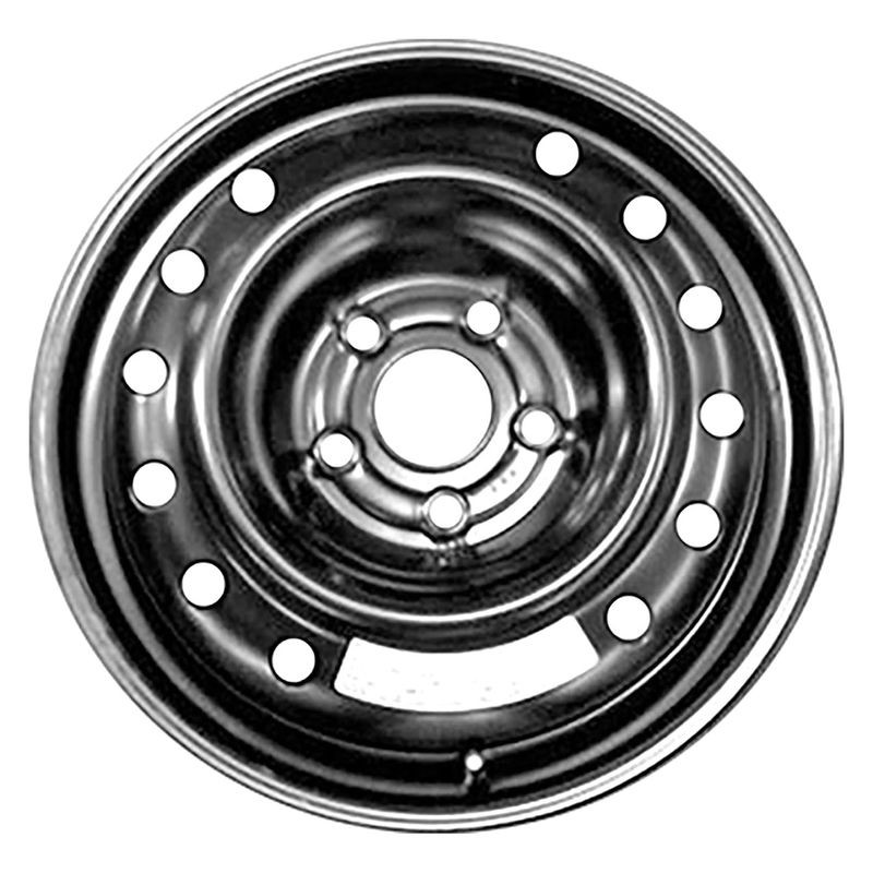 Factory Steel® STL64074U45 - 12-Hole Black 16x4 Steel Factory Wheel