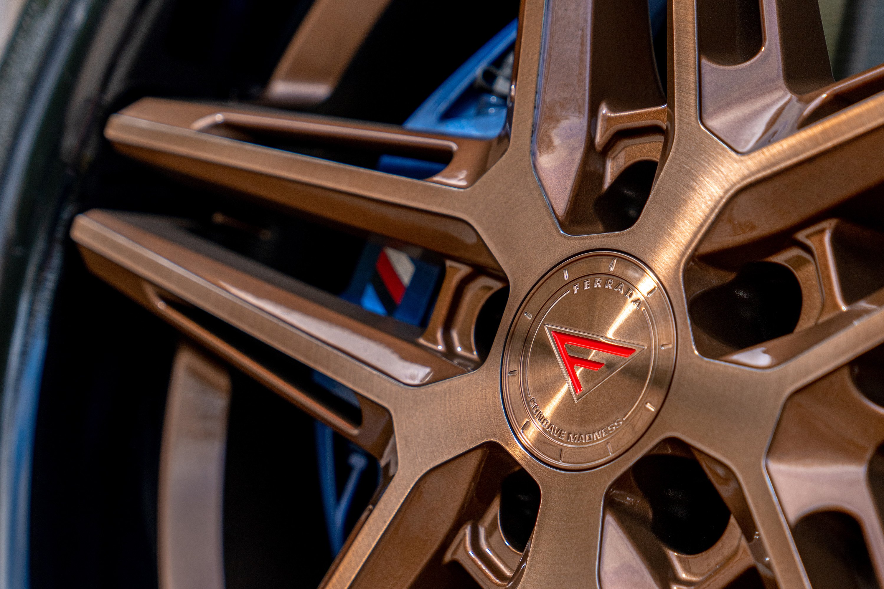 FERRADA® CM1 Wheels - Brushed Cobre with Chrome Lip Rims