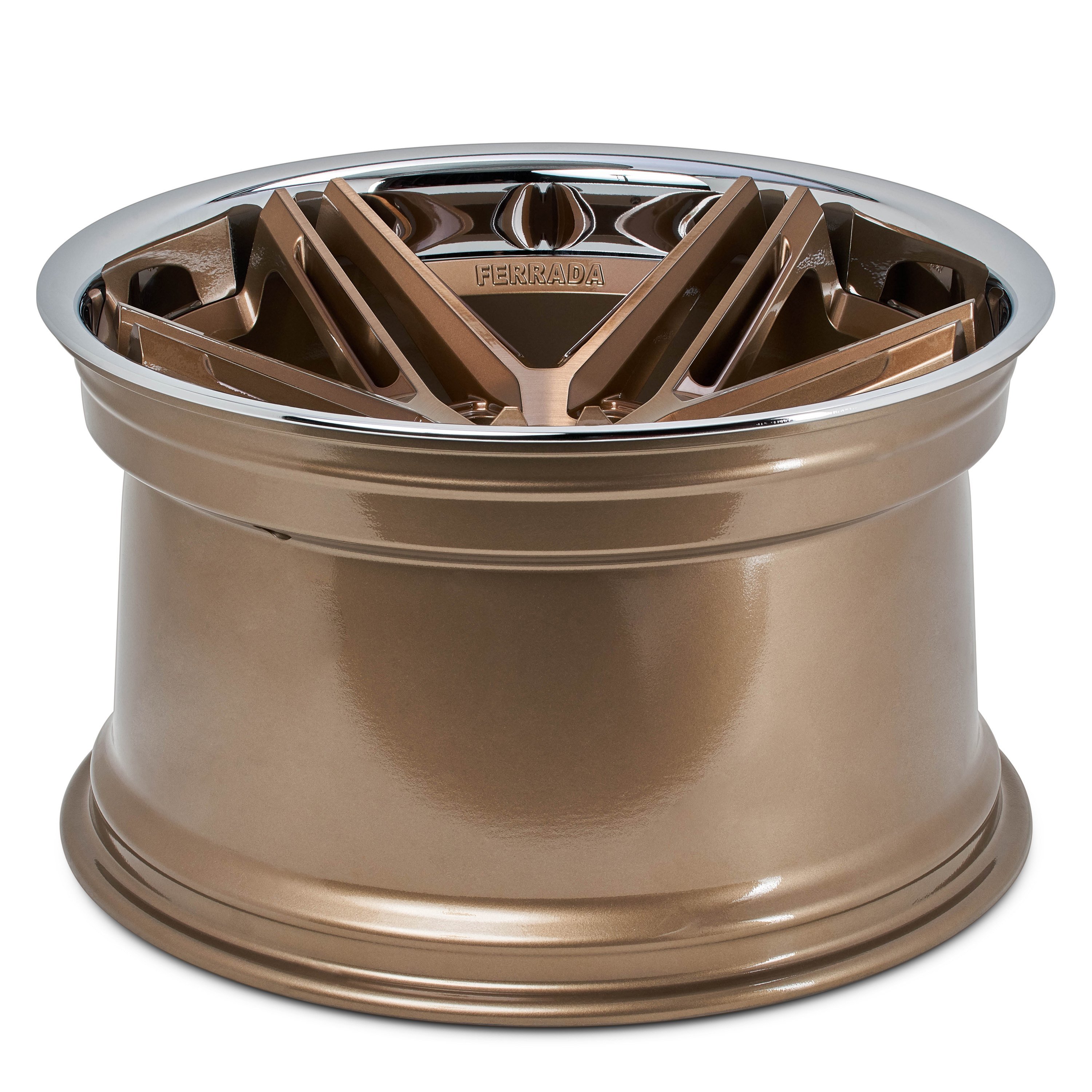 FERRADA® CM1 Wheels - Brushed Cobre with Chrome Lip Rims