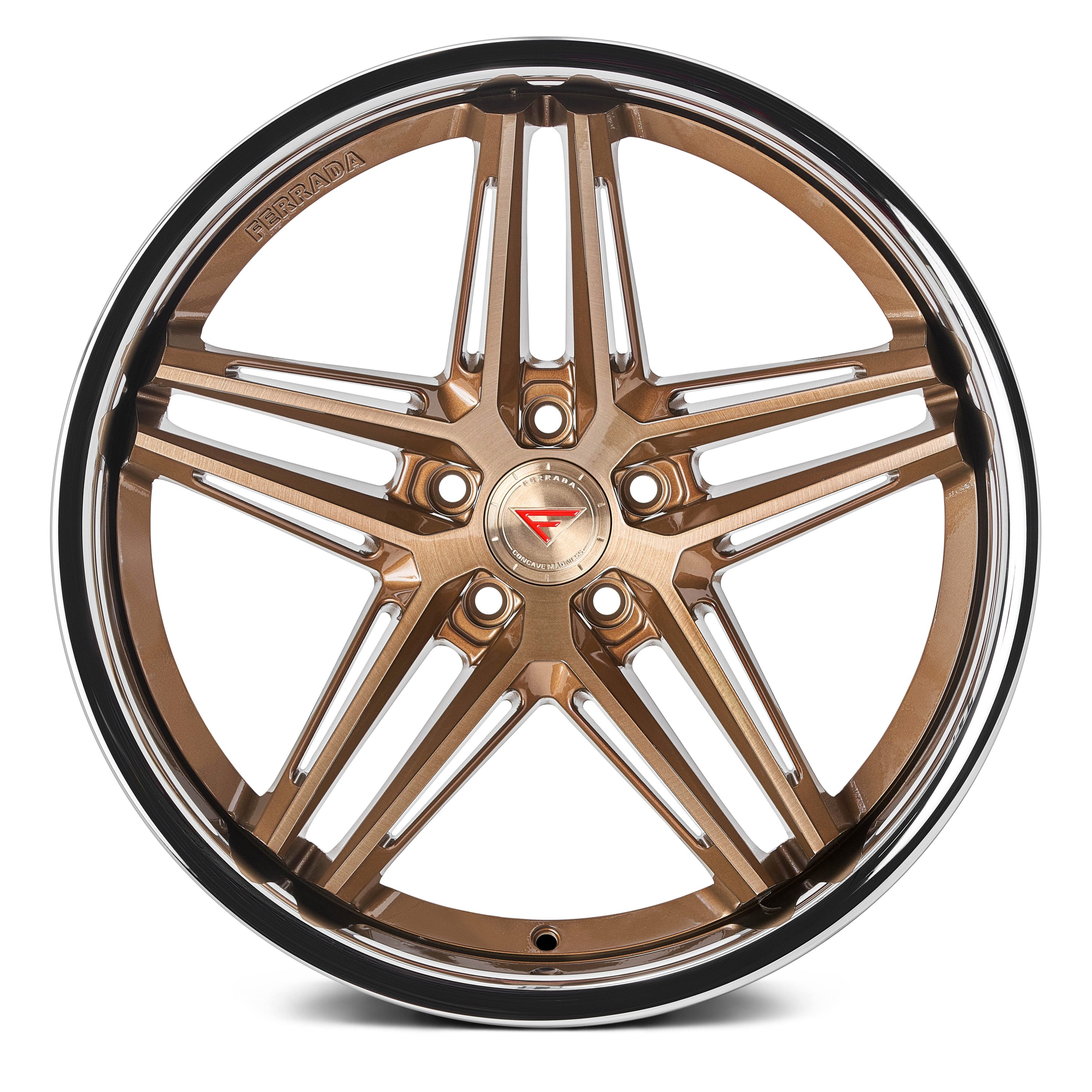 FERRADA® CM1 Wheels - Brushed Cobre with Chrome Lip Rims