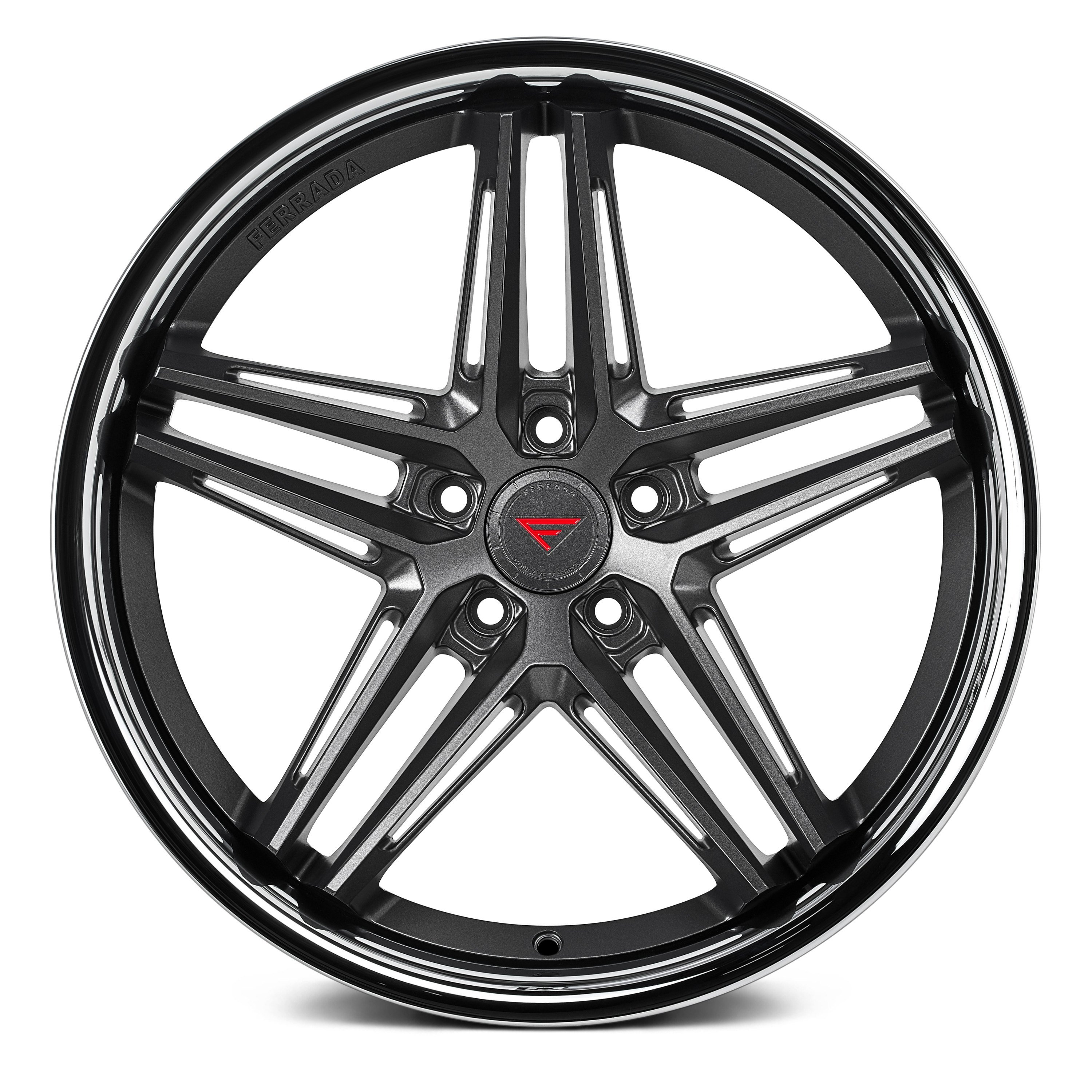 FERRADA® CM1 Wheels - Matte Graphite with Chrome Lip Rims