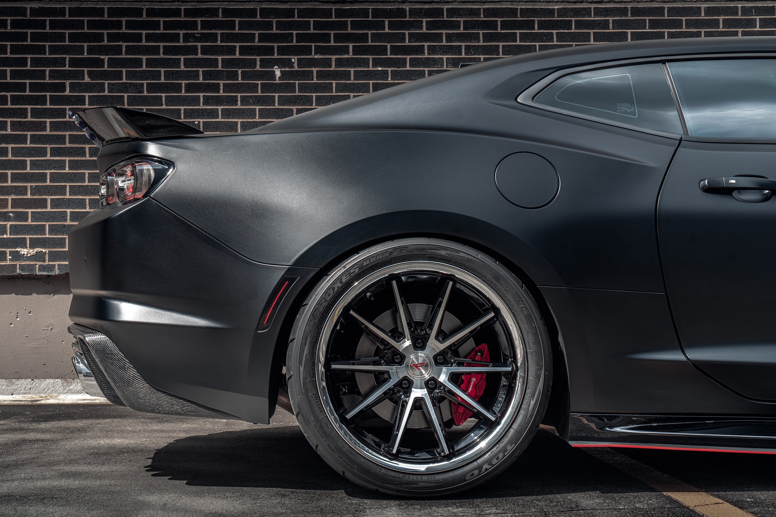 FERRADA® CM2 Wheels - Black with Machined Face with Chrome Lip Rims