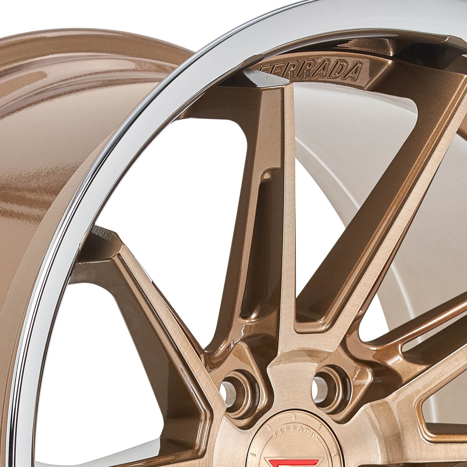FERRADA® CM2 Wheels - Brushed Cobre with Chrome Lip Rims