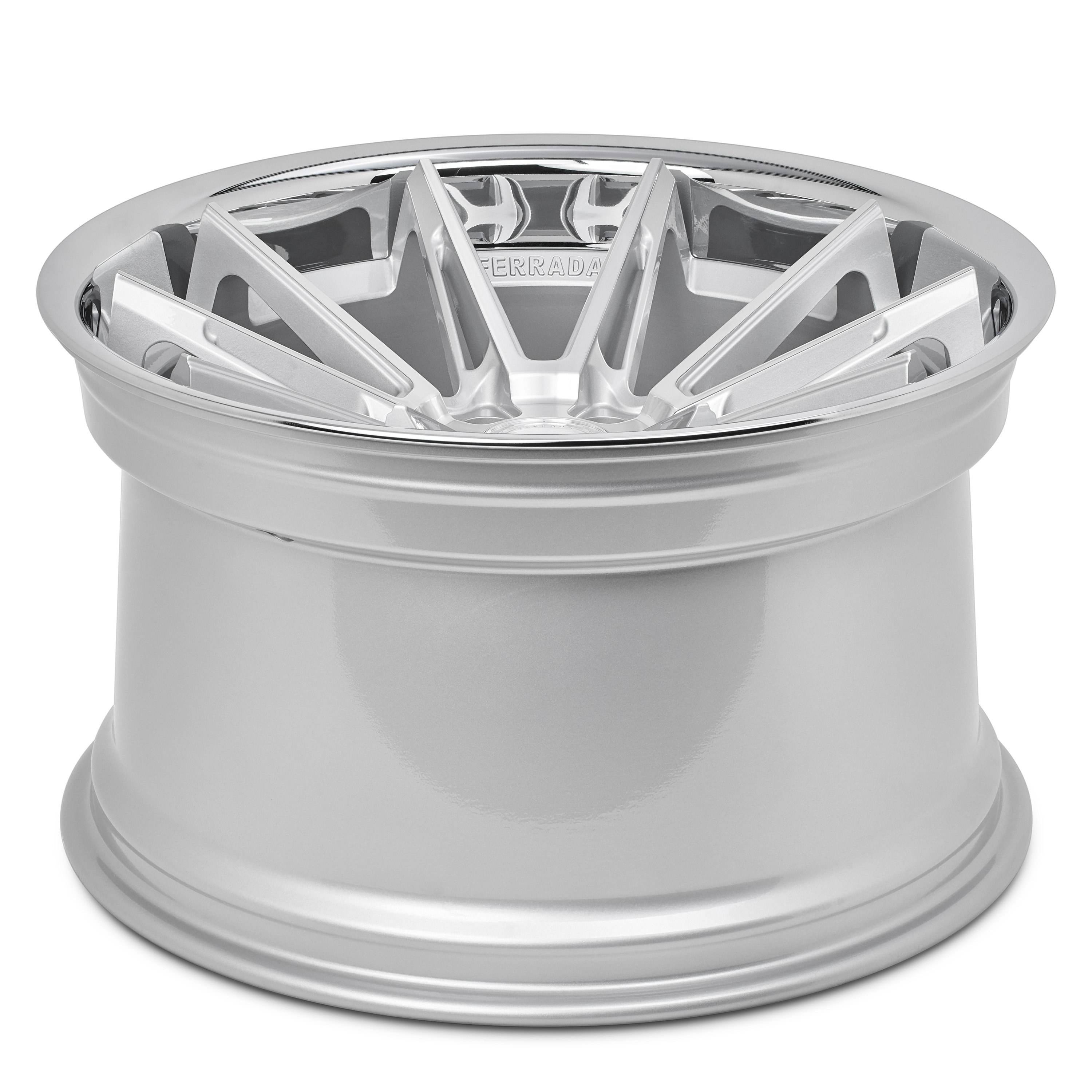 FERRADA® CM2 Wheels - Machined Silver with Chrome Lip Rims