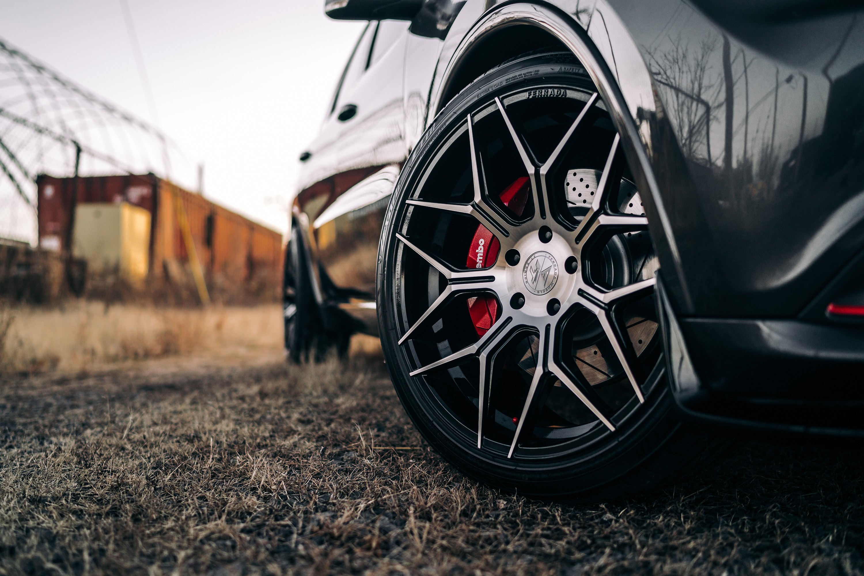 FERRADA® FT3 Wheels - Black with Machined Face Rims - FT3221055114MA40