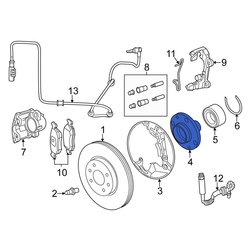 Fiat OE 5154240AB - Front Wheel Hub
