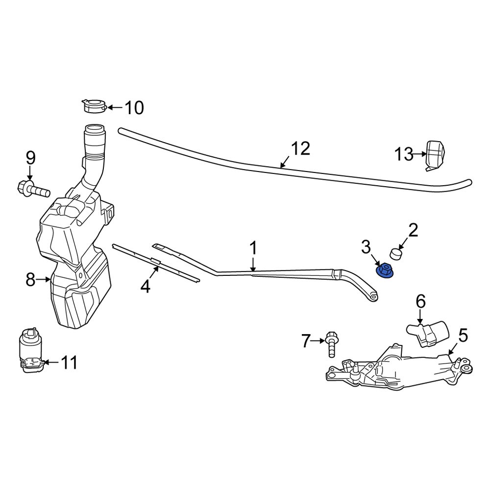 Fiat OE 6104709AA - Spare Tire Hoist Nut