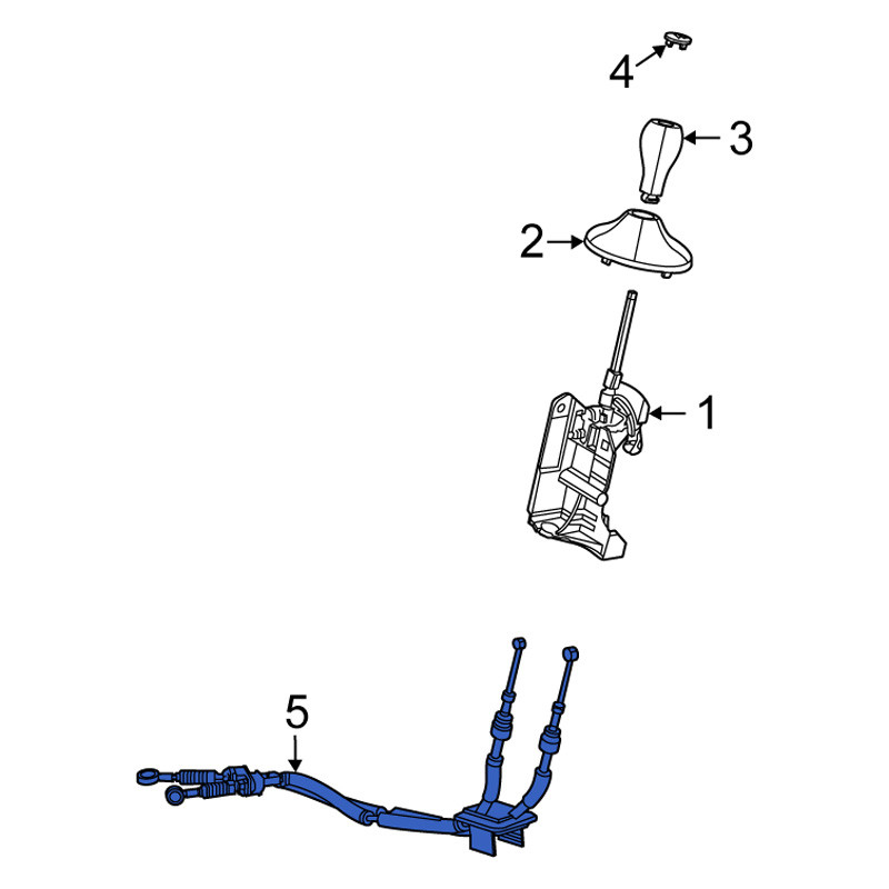 Fiat OE 68073433AC - Manual Transmission Shift Cable