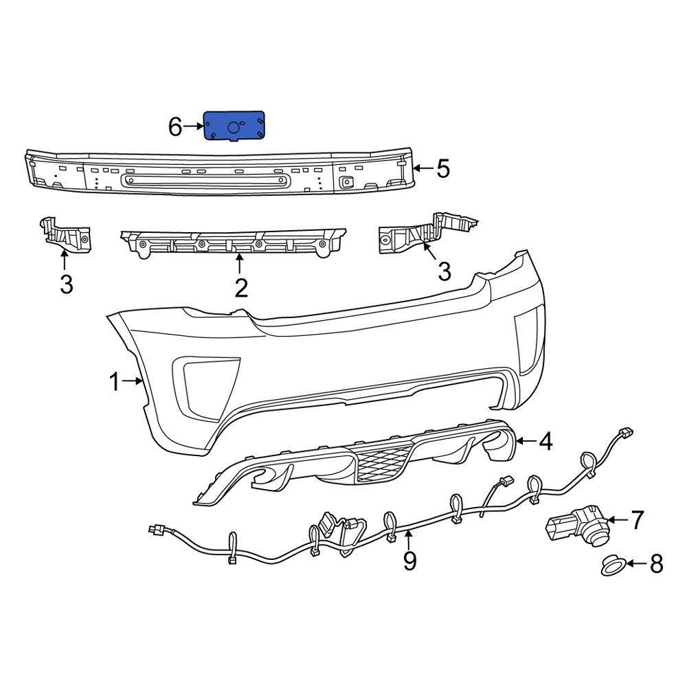 Fiat OE 68070829AC - Left Bumper Impact Bar Bracket