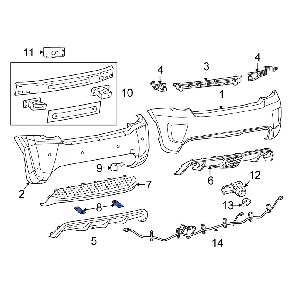 Fiat OE 68206908AA - Grille Bracket