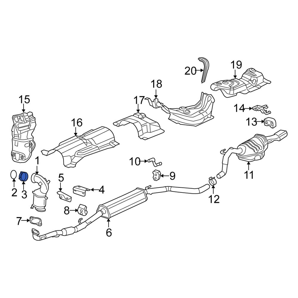 Fiat OE 68096257AA - Catalytic Converter Clamp