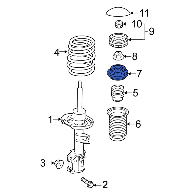 Fiat OE 68283185AA - Front Suspension Strut Mount