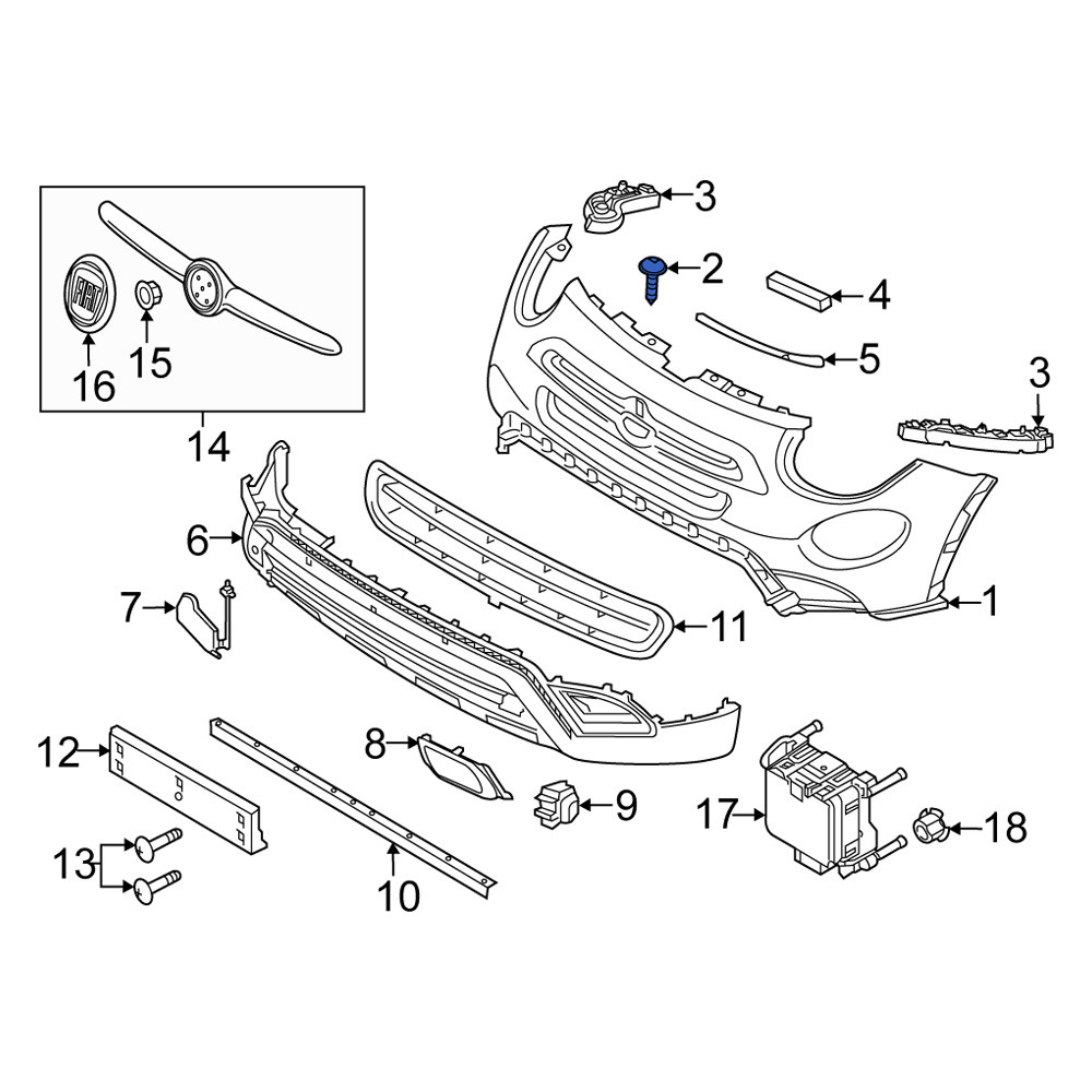 Fiat OE 6511608AA - Bumper Cover Screw
