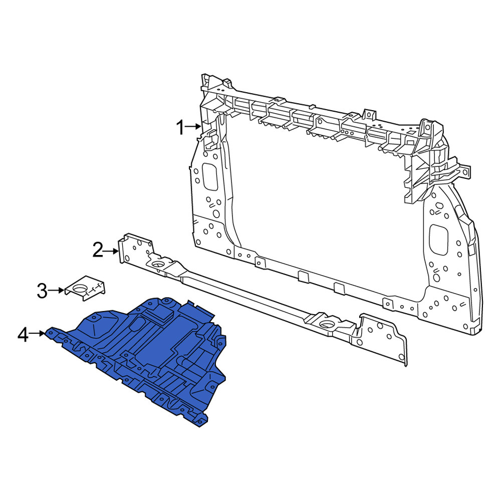 Fiat OE 68420672AA - Front Radiator Support Splash Shield