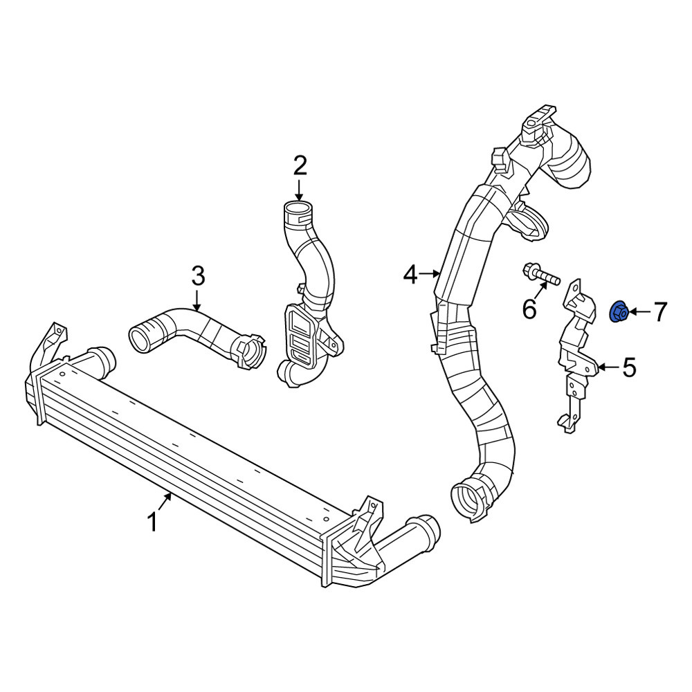 Fiat OE 6107085AA - Intercooler Pipe Nut