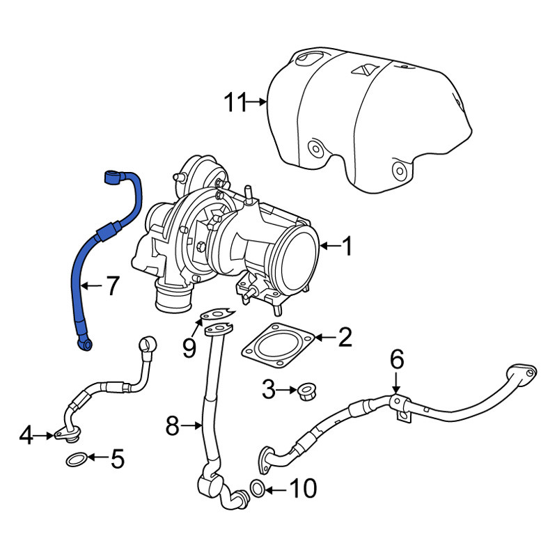 Fiat OE 68348002AA - Turbocharger Oil Line