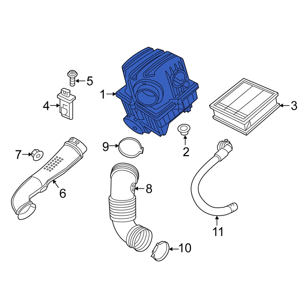 Fiat OE 68403697AA - Air Filter and Housing Assembly