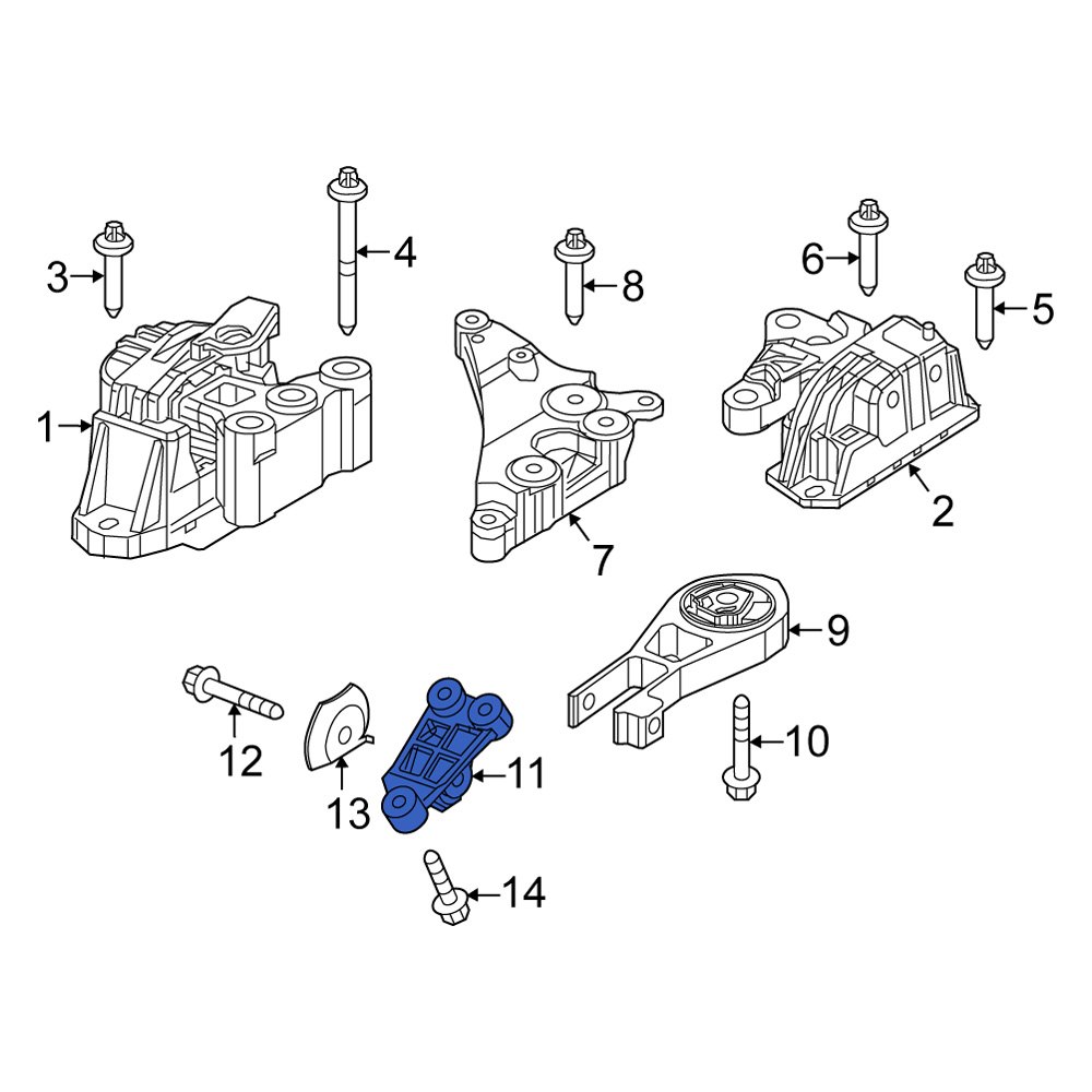 Fiat OE 68363996AA - Engine Support Rod Bracket
