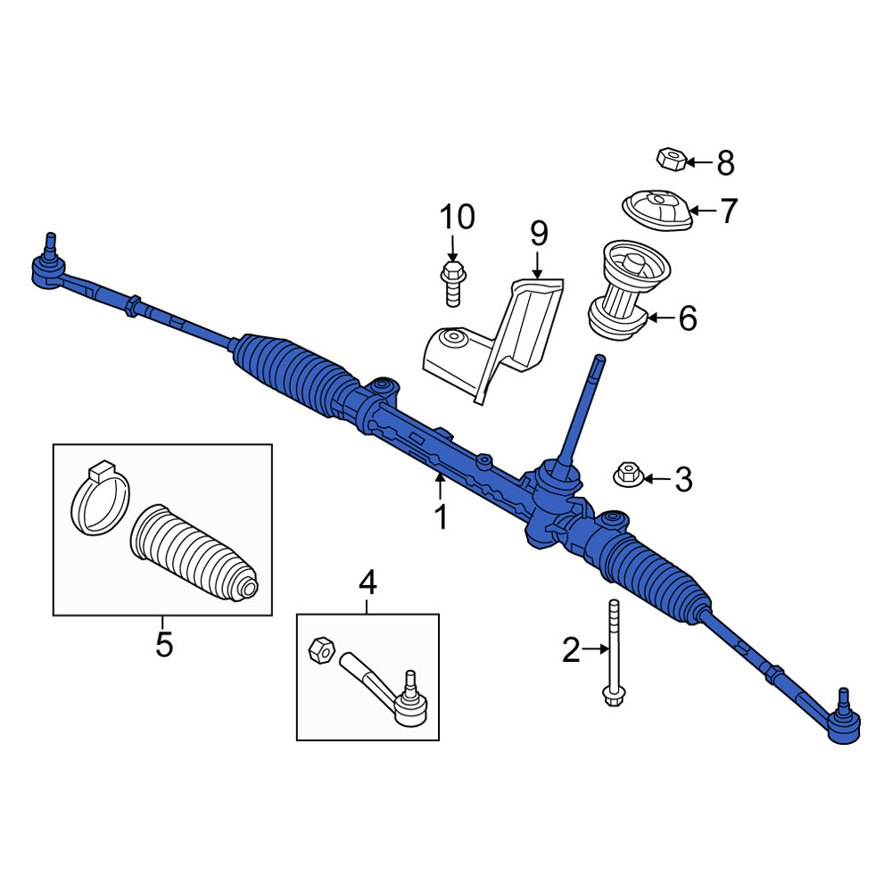 Fiat OE 68263318AA - Rack and Pinion Assembly