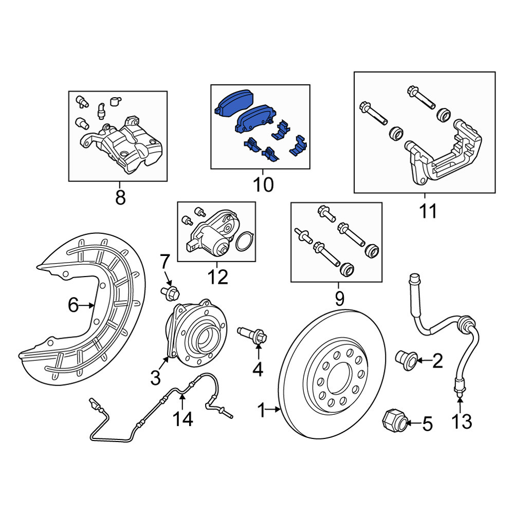 Fiat OE 68404783AA - Front Disc Brake Pad Set