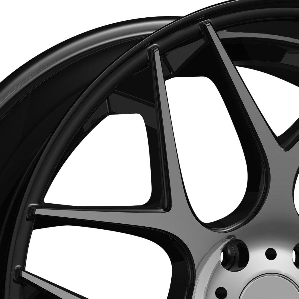FONDMETAL® STC-MS Wheels - Black with Machined Face Rims