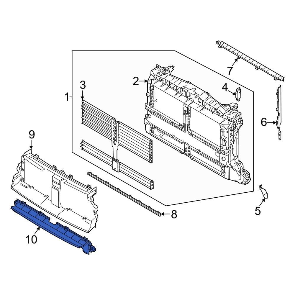 Ford OE M1PZ8327A - Front Lower Radiator Support Air Deflector