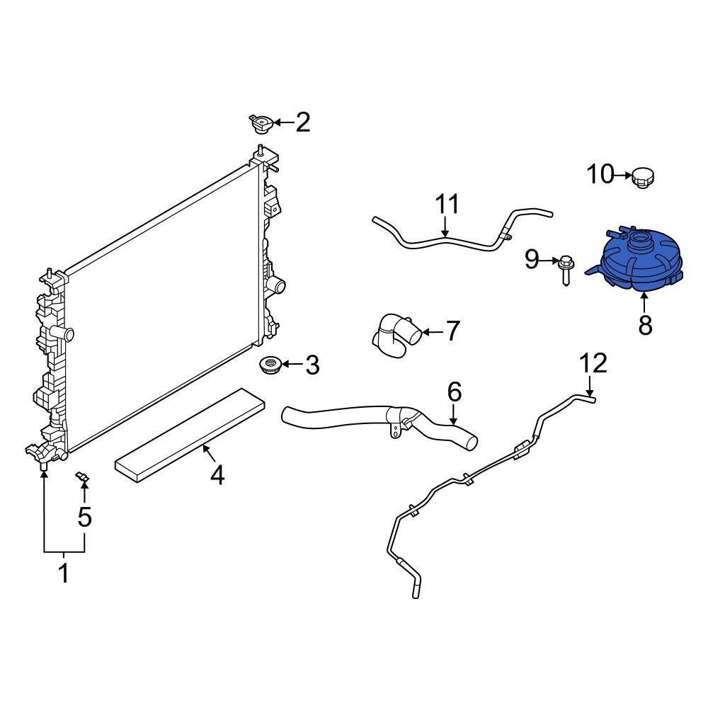 Ford OE LX6Z8A080A - Engine Coolant Reservoir