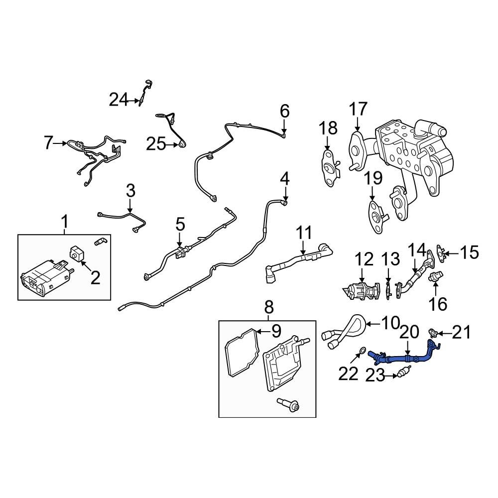 Ford OE K2GZ9E470B - Exhaust Gas Recirculation (EGR) Tube