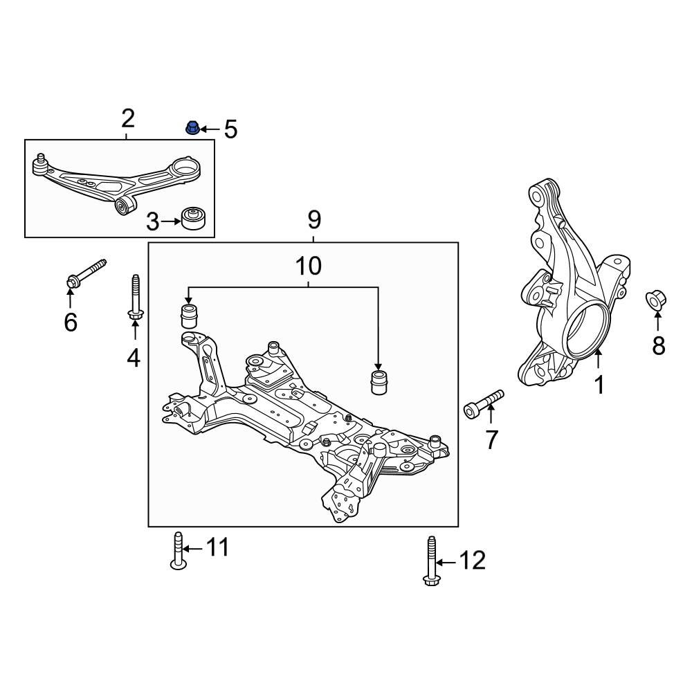Ford OE LX6Z00811A - Rear Lower Suspension Control Arm Nut