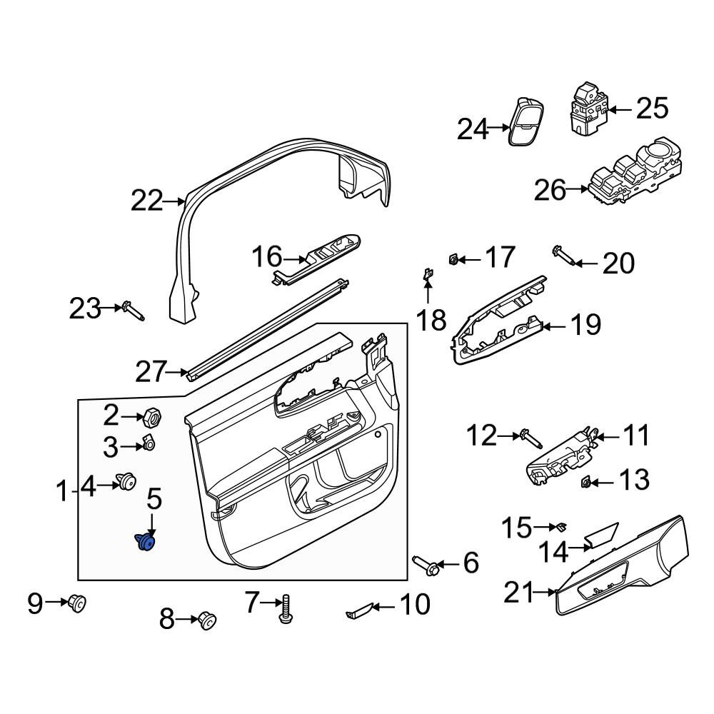 Ford OE W713727S300 - Lower Door Interior Trim Panel Retainer