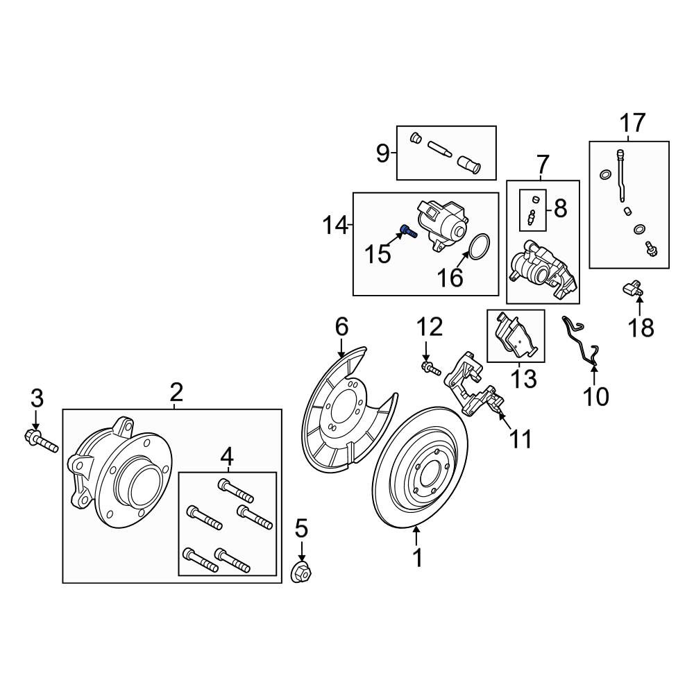 Ford OE JX6Z2217A - Parking Brake Motor Bolt