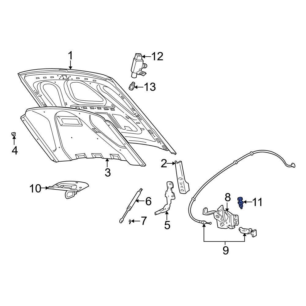 Ford OE 5W1Z16758AA - Front Hood Stop Buffer