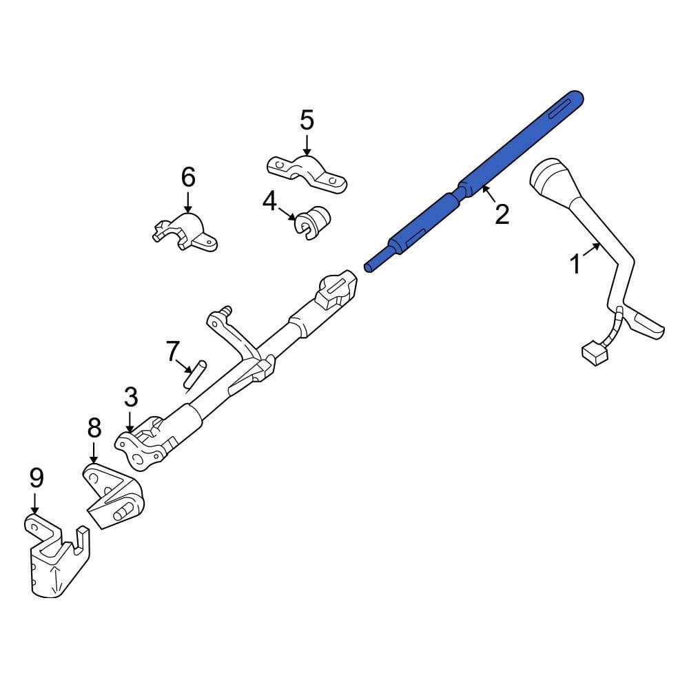 Ford OE F7DZ7361A - Steering Shaft