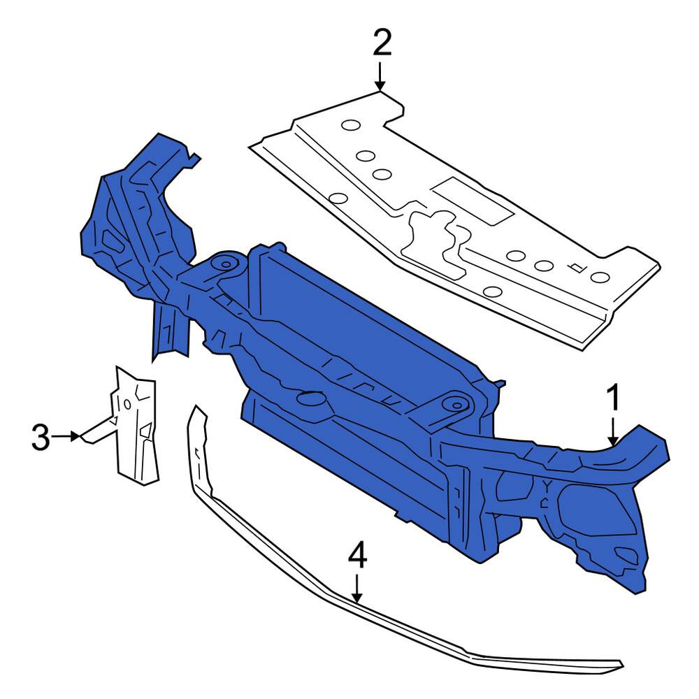 Ford OE 5R3Z16138AA - Front Radiator Support Panel