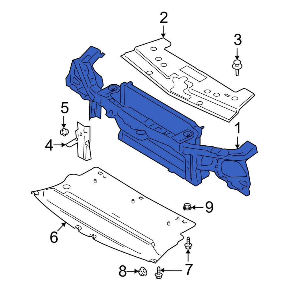 Ford OE 5R3Z16138AA - Front Radiator Support Panel