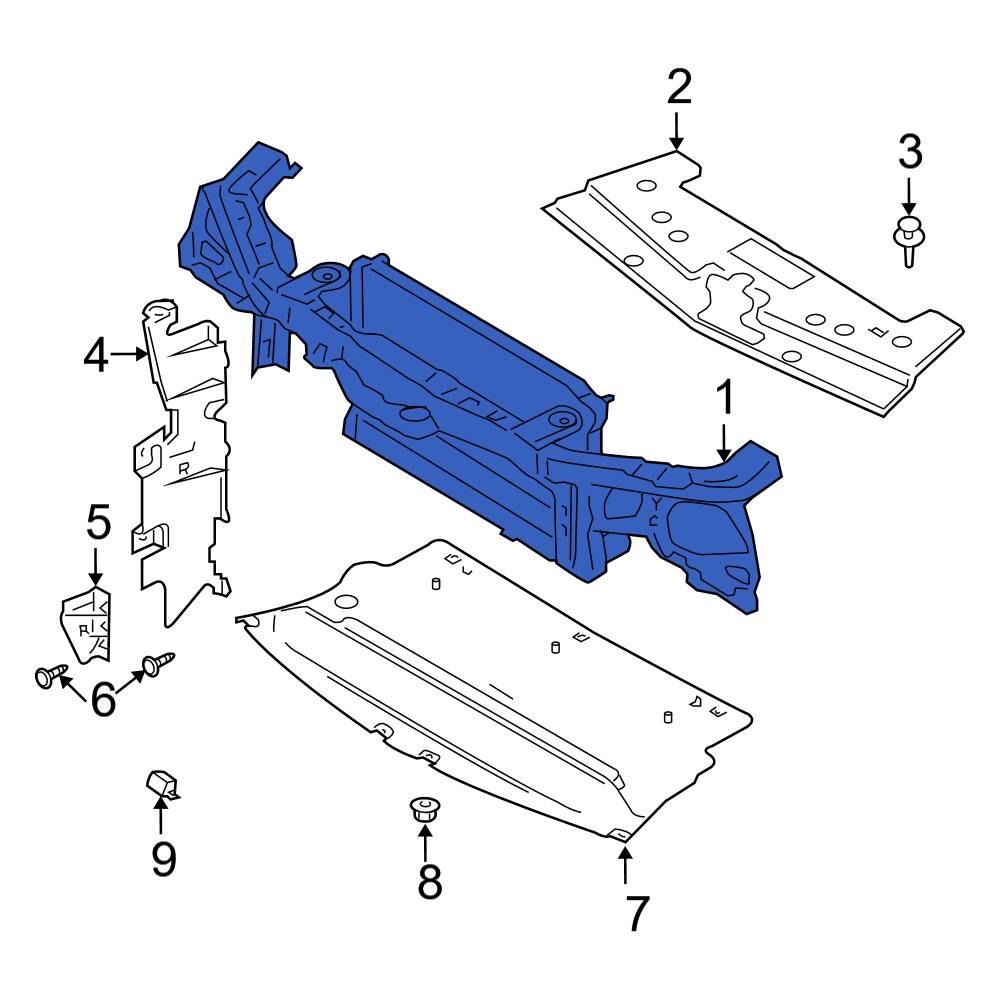 Ford OE 5R3Z16138AA - Front Radiator Support Panel