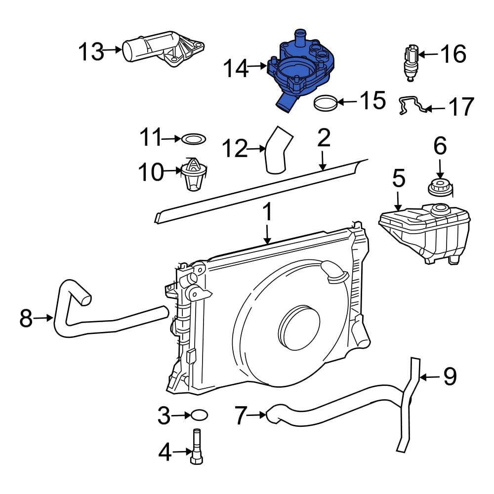 Ford OE GL2Z8592A - Lower Engine Coolant Thermostat Housing
